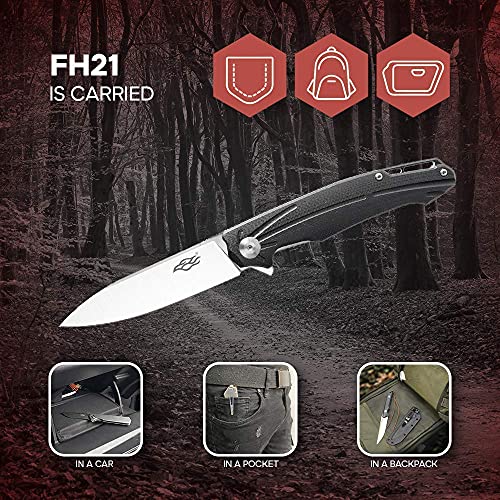 GANZO Firebird FH21 Folding Pocket Knife D2 Steel Blade G10 Handle wit ...